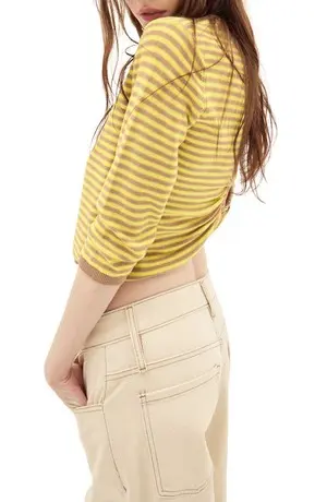 Deluc Naxos Stripe Sweater - Vison/yellow