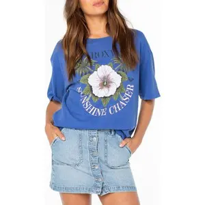 Roxy In Bloom Oversize Graphic T-shirt - Surf The Web