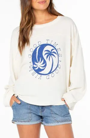 Roxy Changing Tides Oversize Graphic T-shirt