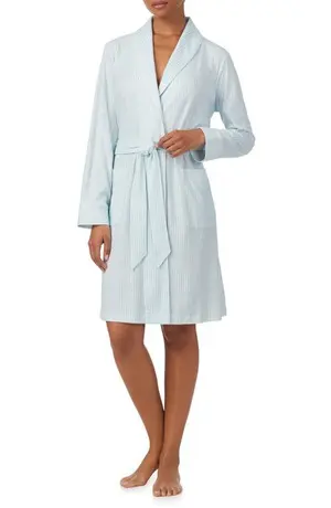 Ralph Lauren Print Cotton Blend Robe - Blue