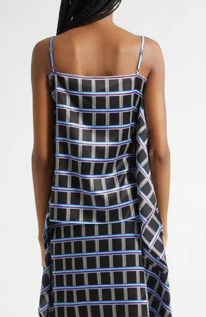 EENK Check Slip Drape Top