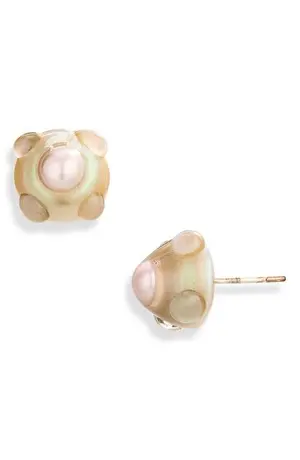 ISSHI Atom Stud Earrings - Pearl