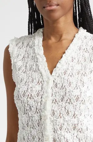 EENK Button Front Lace Tank
