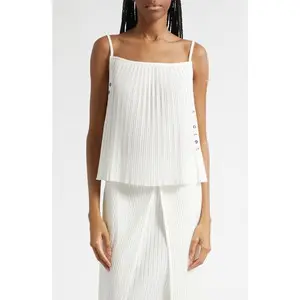 EENK Pleated Side Button Camisole