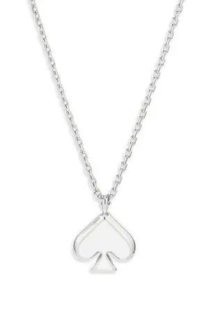 Kate Spade New York Mini Spade Pendant Necklace - Silver