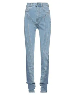 MUGLER Jeans Size Cotton, Elastomultiester, Elastane - Blue