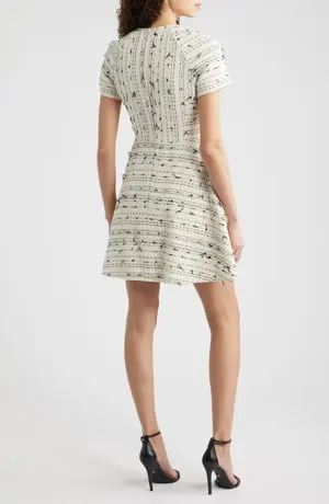 BOSS Datarni Fit & Flare Dress - Ivory