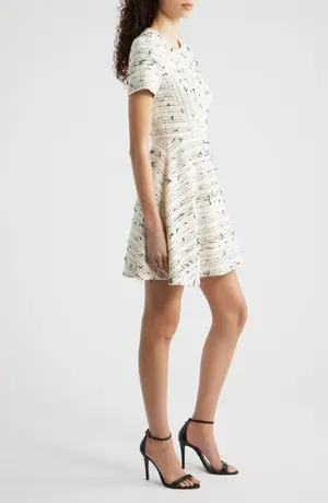BOSS Datarni Fit & Flare Dress - Ivory