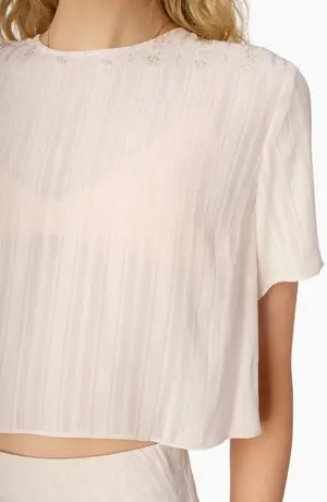 Cami Nyc Josey Jacquard Stripe Semisheer Top