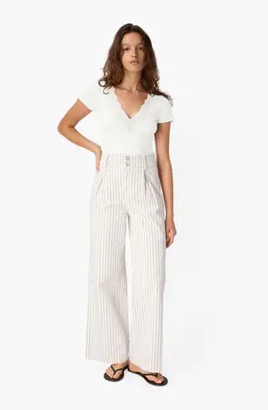 Cami Nyc Sana Lace Trim Rib T-shirt - White