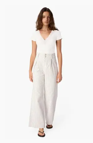 Cami Nyc Sana Lace Trim Rib T-shirt - White