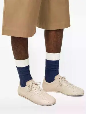 AMI Paris Cotton Blend Crew Socks - Blue