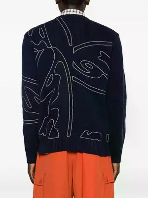 ARTE ANTWERP Crew-neck Sweater With Ribbed Trim