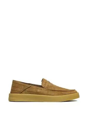 HIDE&JACK Croc-effect Loafers - Neutrals