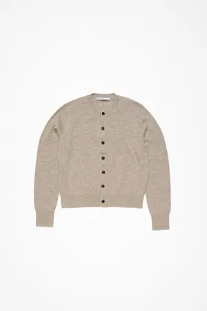 Acne Studios Fitted Yak Wool Cardigan - Greige Melange