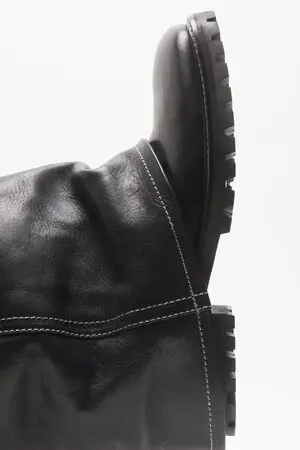 Acne Studios Folded Leather Mid-calf Boots