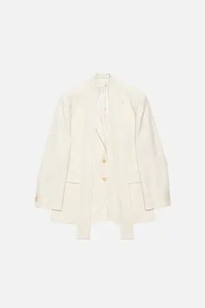 Acne Studios Pinstripe Blazer With Scarf