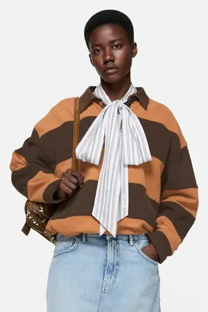 Acne Studios Striped Polo Sweater