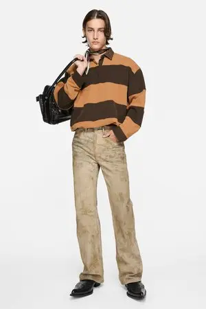Acne Studios Striped Polo Sweater