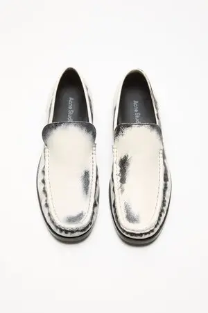 Acne Studios Leather Loafers - White,black