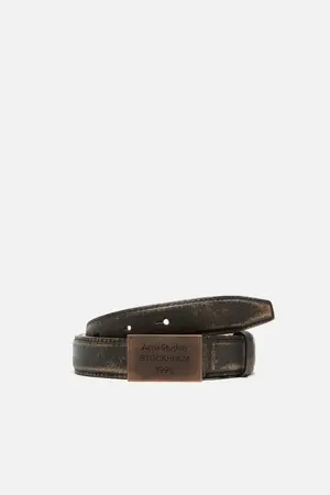 Acne Studios Engraved Logo Leather Belt