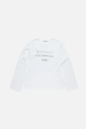 Acne Studios Rhinestone Logo T-shirt