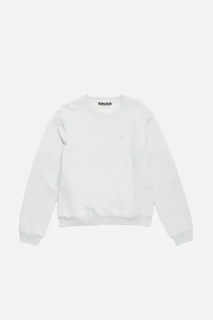 Acne Studios Fleece Face Logo Sweatshirt - Pale Grey Melange