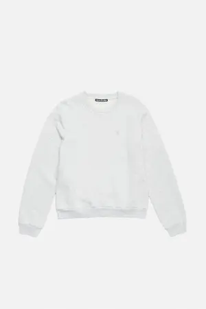 Acne Studios Fleece Face Logo Sweatshirt - Pale Grey Melange