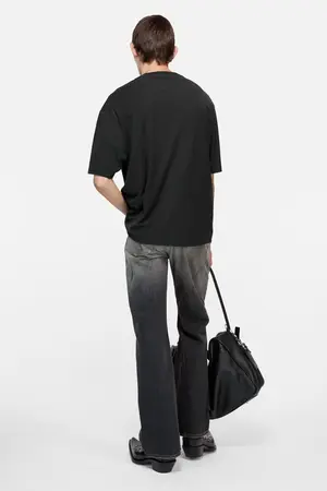 Acne Studios Logo T-shirt Relaxed Fit - Black
