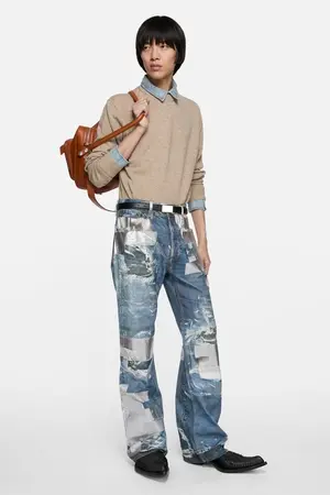 Acne Studios Printed Regular Fit Jeans