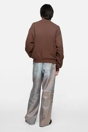 Acne Studios Washed Zip-up Cardigan - Chocolate Brown