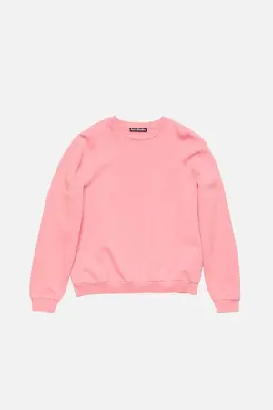 Acne Studios Fleece Face Logo Sweatshirt - Tango Pink