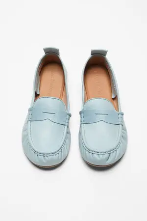 Acne Studios Leather Loafers - Sky Blue