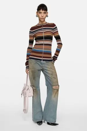 Acne Studios Striped Wool Cardigan