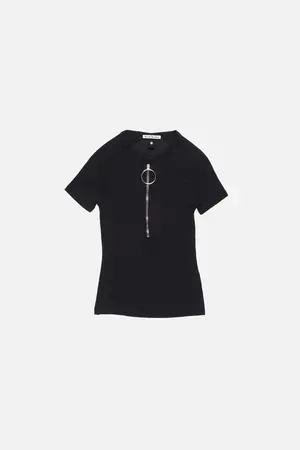 Acne Studios Ribbed T-shirt With Zip