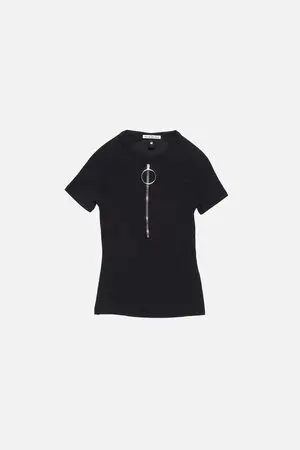 Acne Studios Ribbed T-shirt With Zip