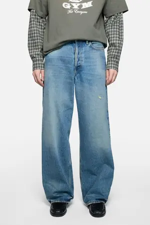Acne Studios 1981 Loose Fit Jeans - Mid Blue