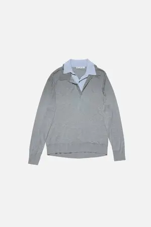 Acne Studios Layered Silk Polo Knit