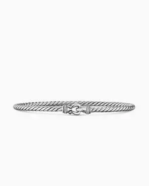 David Yurman Micro Cable Flex Buckle Bracelet - Diamond