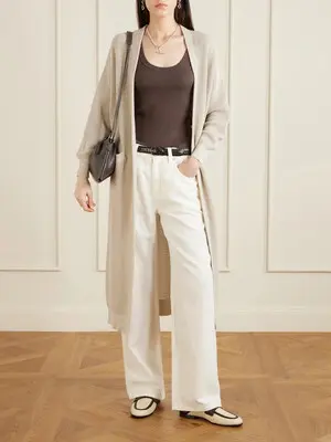 Brunello Cucinelli Metallic Open-knit Cotton-blend Cardigan