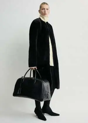 TOTEME Croco-embossed Traveler Bag