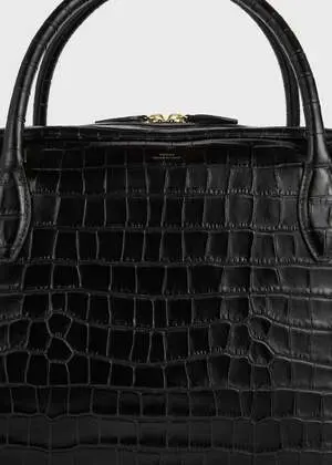 TOTEME Croco-embossed Traveler Bag