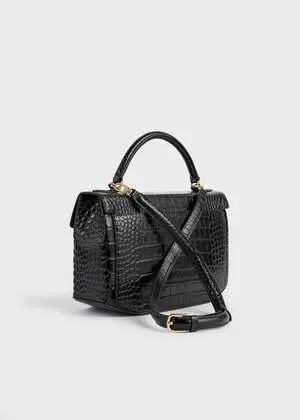 TOTEME Clip Croco-embossed Top Handle