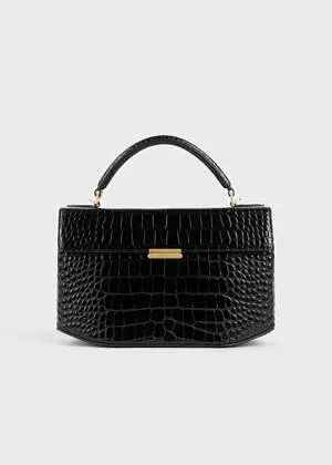 TOTEME Clip Croco-embossed Top Handle