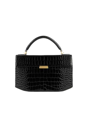 TOTEME Clip Croco-embossed Top Handle