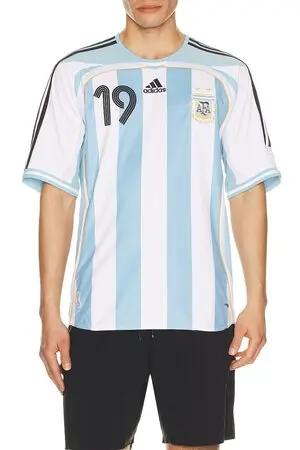 ADIDAS ORIGINALS Afa Argentina Home 2006 Messi 19 World Cup Jersey In Baby Blue - White