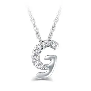 Benbridge Diamond "g" Initial 14k Pendant - Wg
