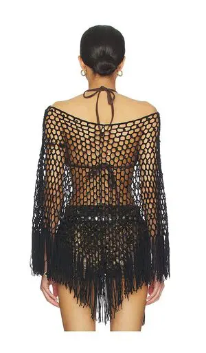 MORE TO COME Loren Knit Poncho