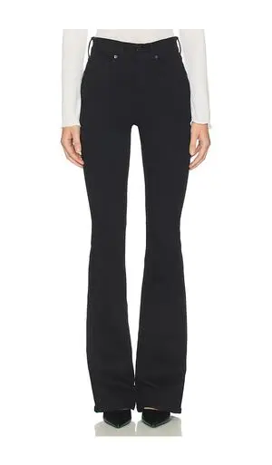 Veronica Beard Beverly Skinny Flare Jeans In Black In Black - Onyx