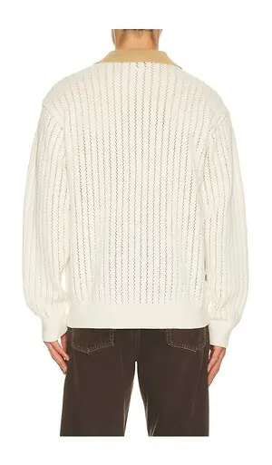 Obey Jasper Polo Sweater In Cream